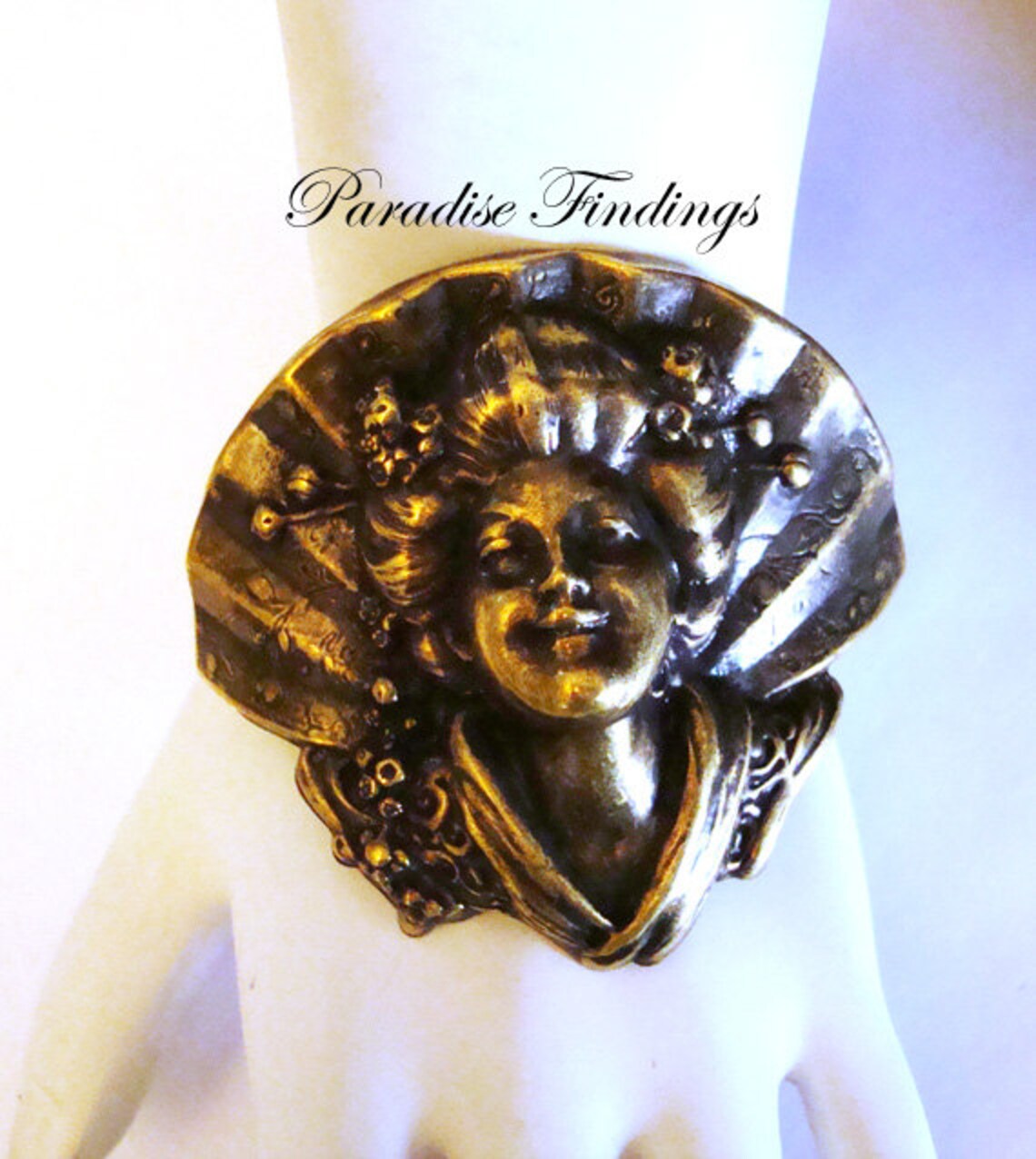 Lovely Geisha Girl Bracelet Cuff OR Jewelry Supply Highly - Etsy