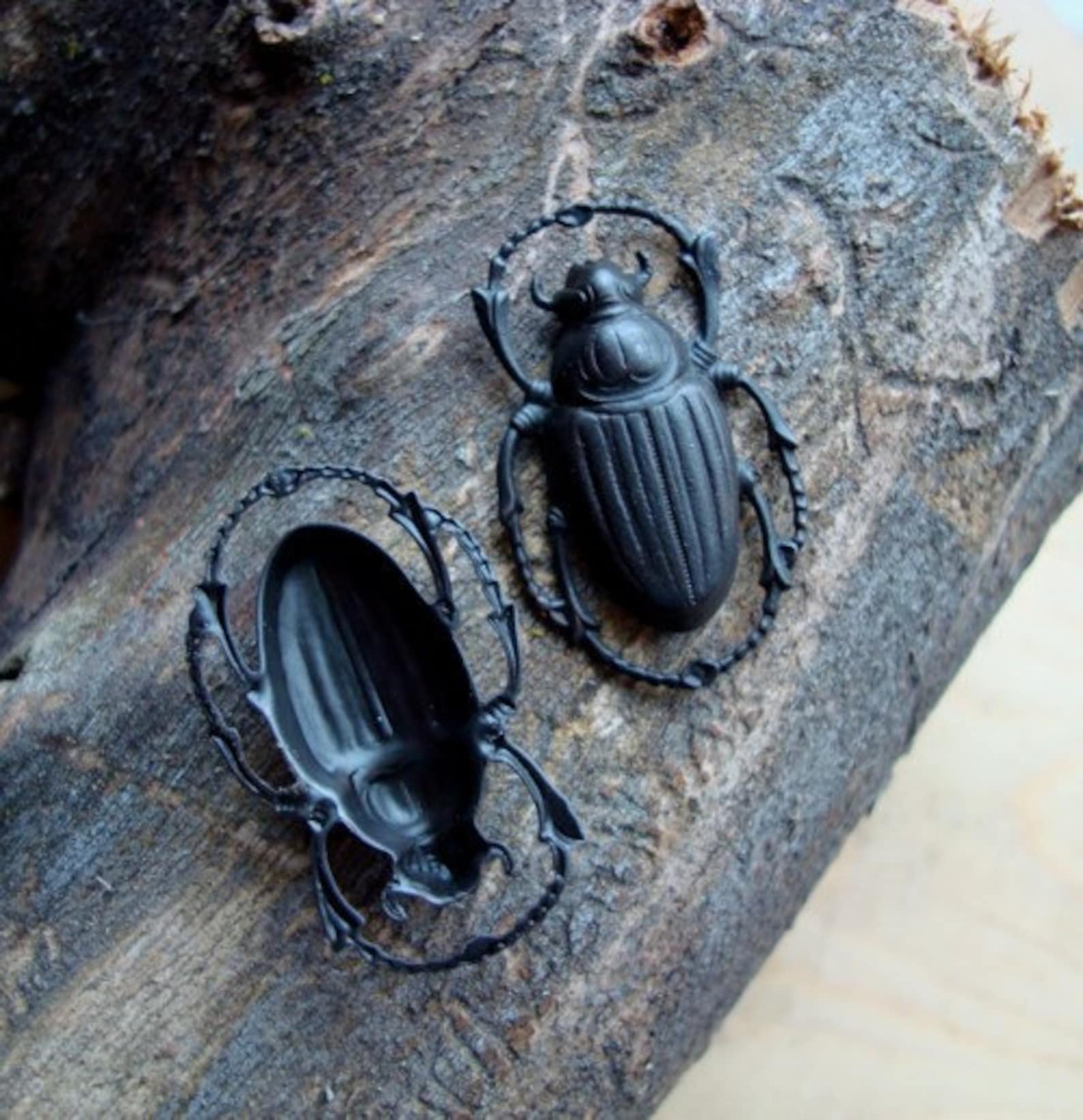 Beetles Jewelry Supplies Gothic 2 Dark Bug Pendants - Etsy Australia