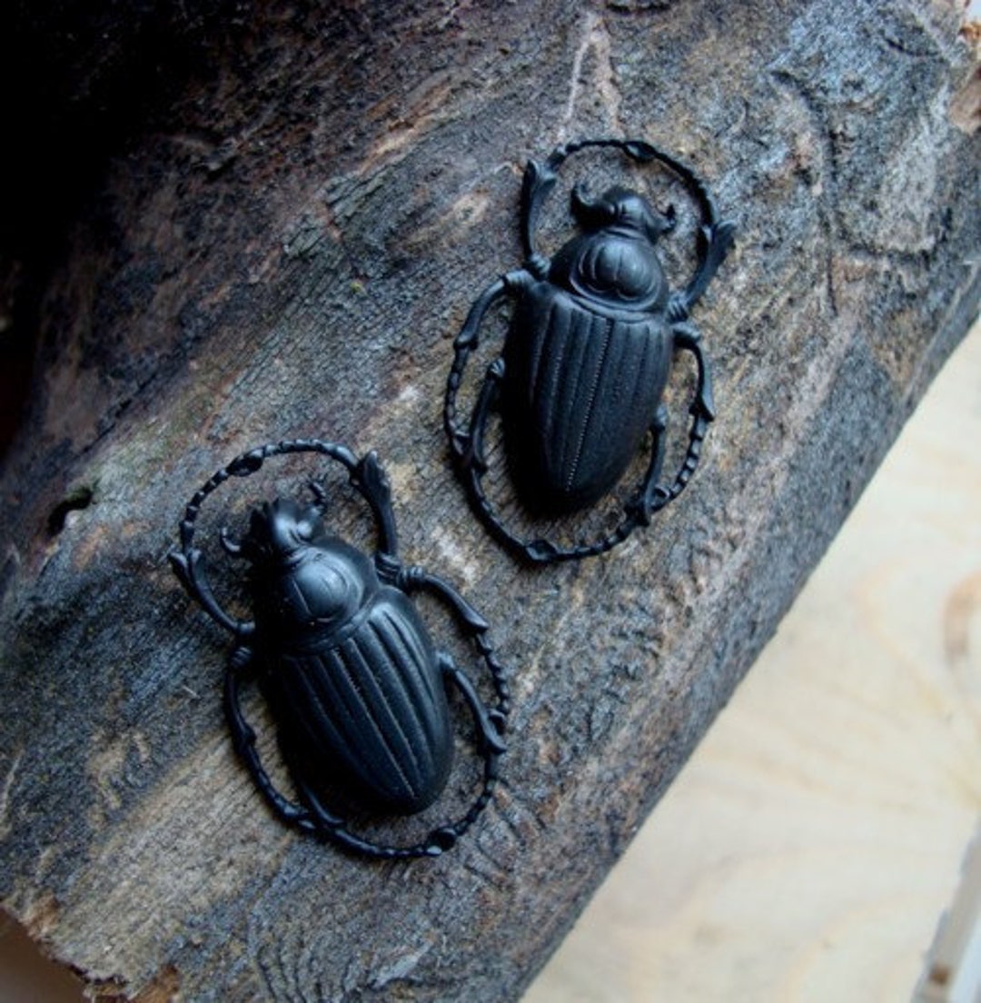 2 Dark BUG CONNECTORS Earring Supply Necklace Pendants USA - Etsy