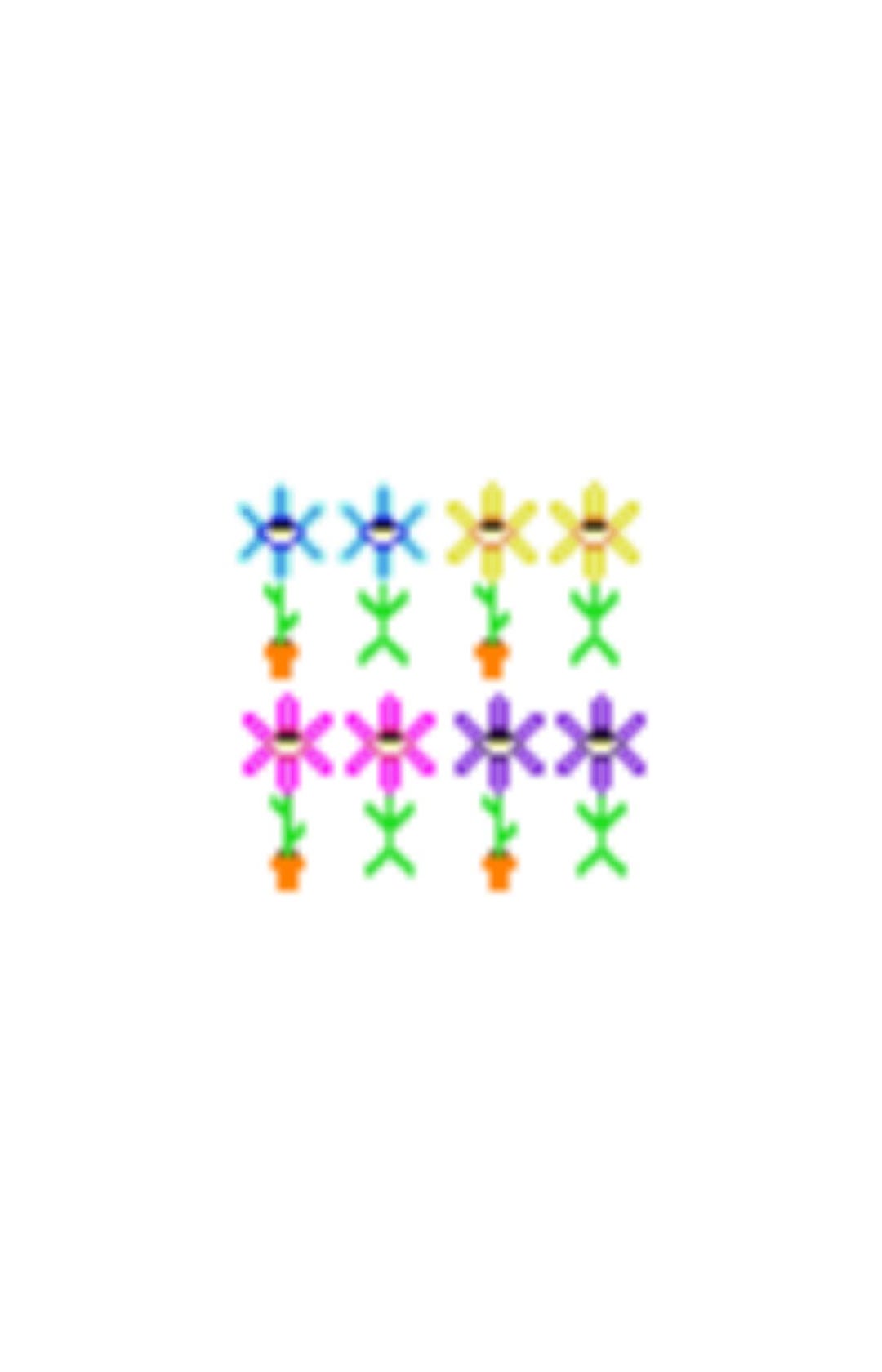 Mini Flower People Perler Pattern 8 Pack - Etsy