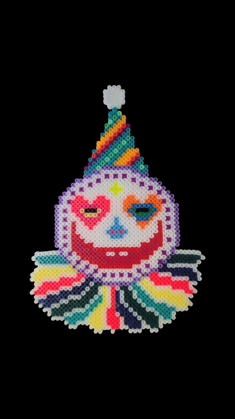 Clown Head Perler Bead Art - Etsy