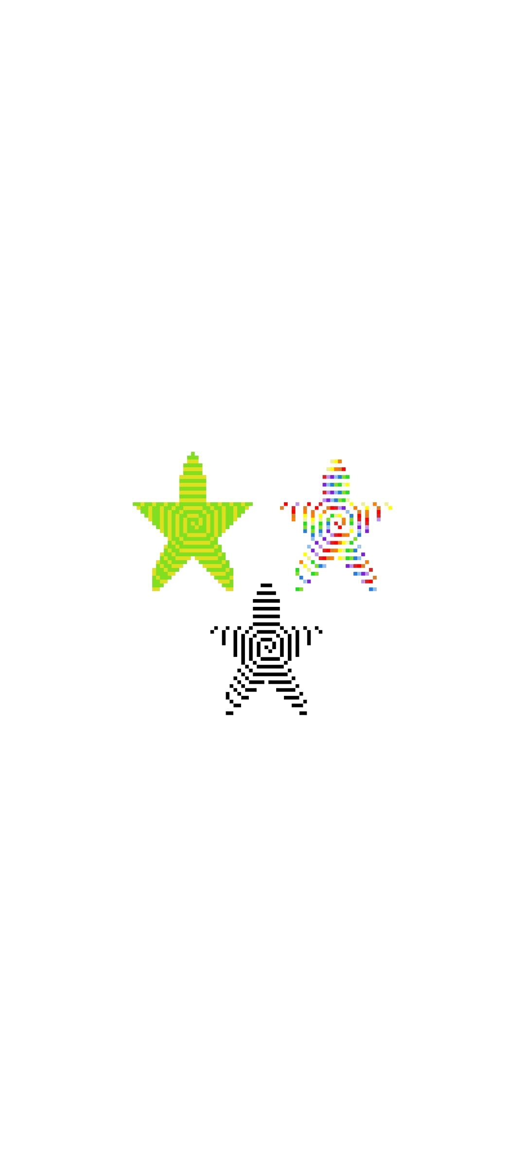 Spiral Stars Perler Pattern 3 Pack - Etsy