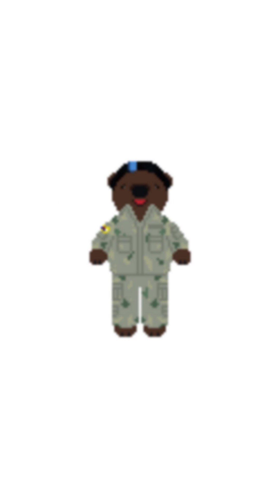 Army Teddy Bear Perler Pattern - Etsy
