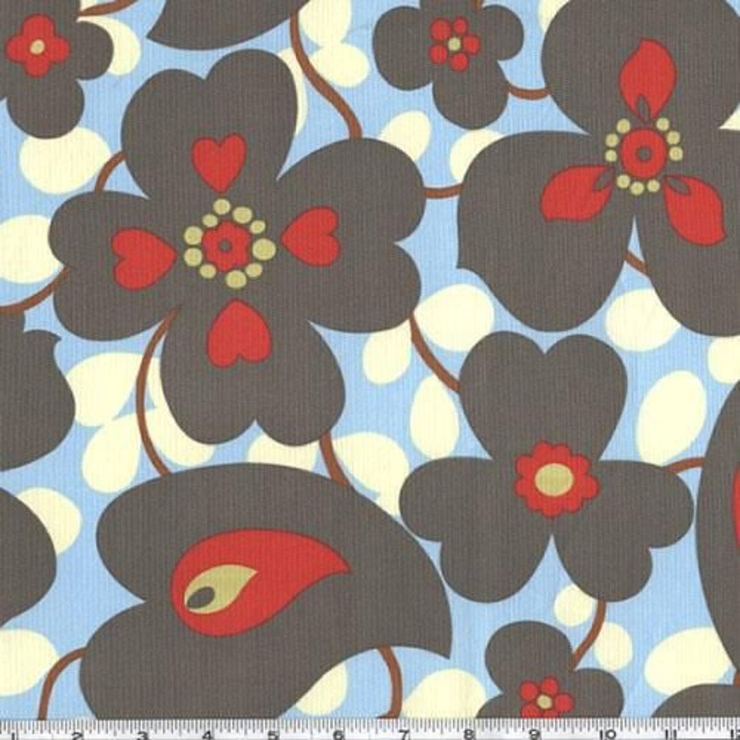 Amy Butler Fabric | Lotus Morning Glory in Linen | OOP Extremely Rare | Cotton Quilting Fabric ...