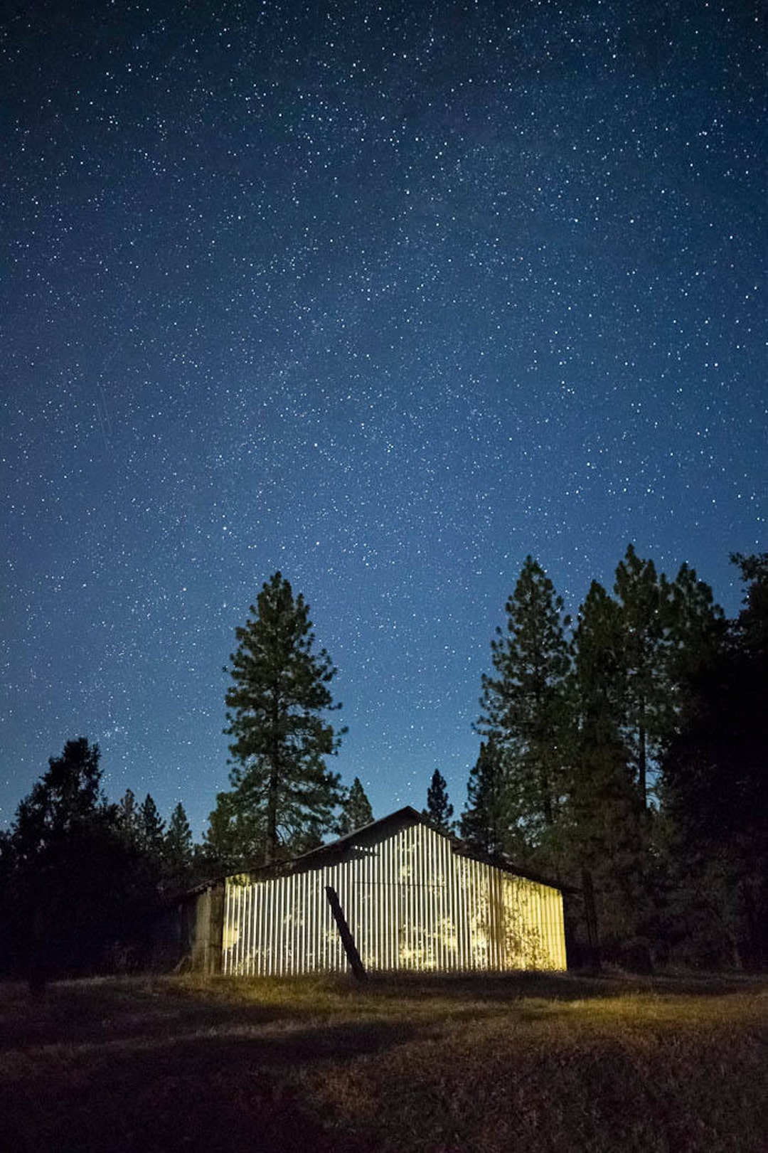 Barn at Night Fine Art Print - Etsy