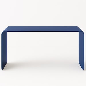 White Square Coffee Table – Minimalist Seamless Metal Table, Modern U ...