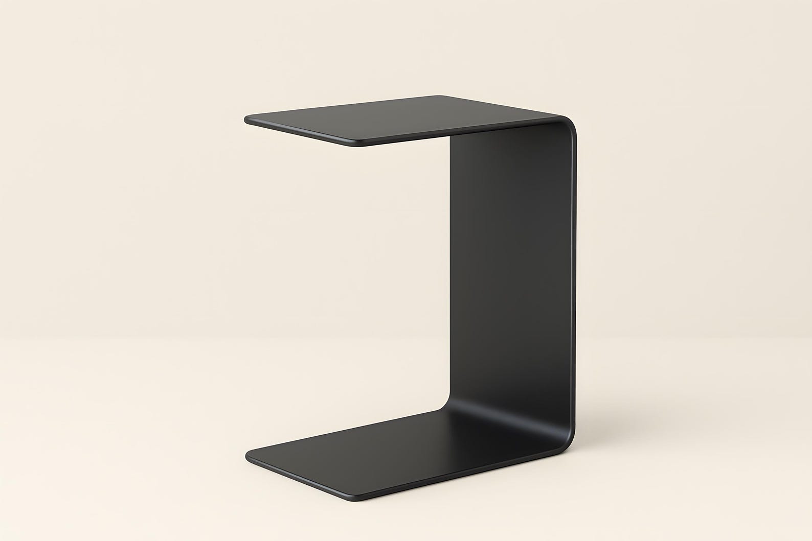 Minimalist C-shaped Metal Side Table for Sofa – Modern Space-saving ...