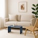 White Square Coffee Table – Minimalist Seamless Metal Table, Modern U ...