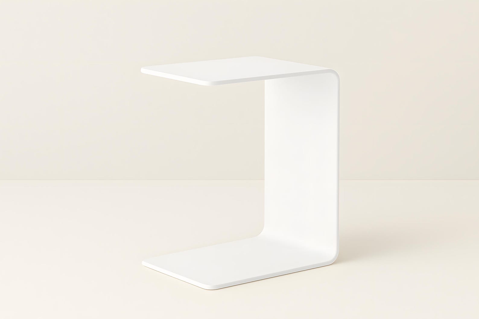 Minimalist C-shaped Metal Side Table for Sofa – Modern Space-saving ...