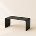 White Square Coffee Table – Minimalist Seamless Metal Table, Modern U ...