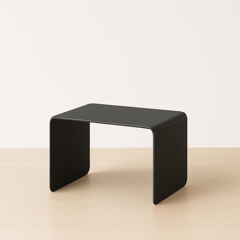 White Square Coffee Table – Minimalist Seamless Metal Table, Modern U ...