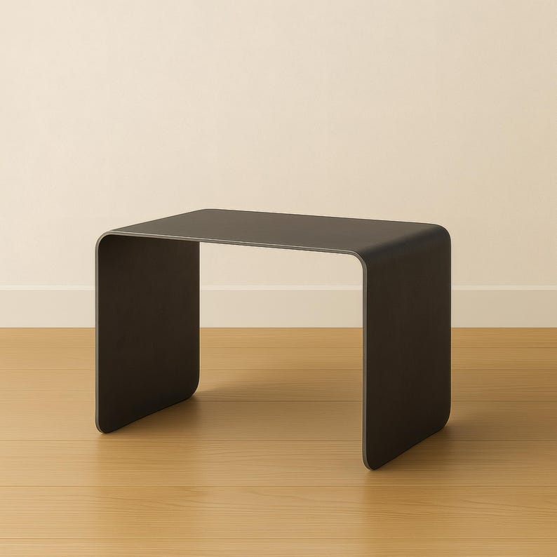 Square Raw Steel Coffee Table, Minimalist Metal Side Table – Bent Metal ...