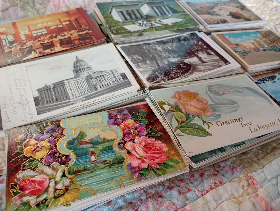 10 Random Antique & Vintage Postcards Lot RPPC Divided Back All Eras ...