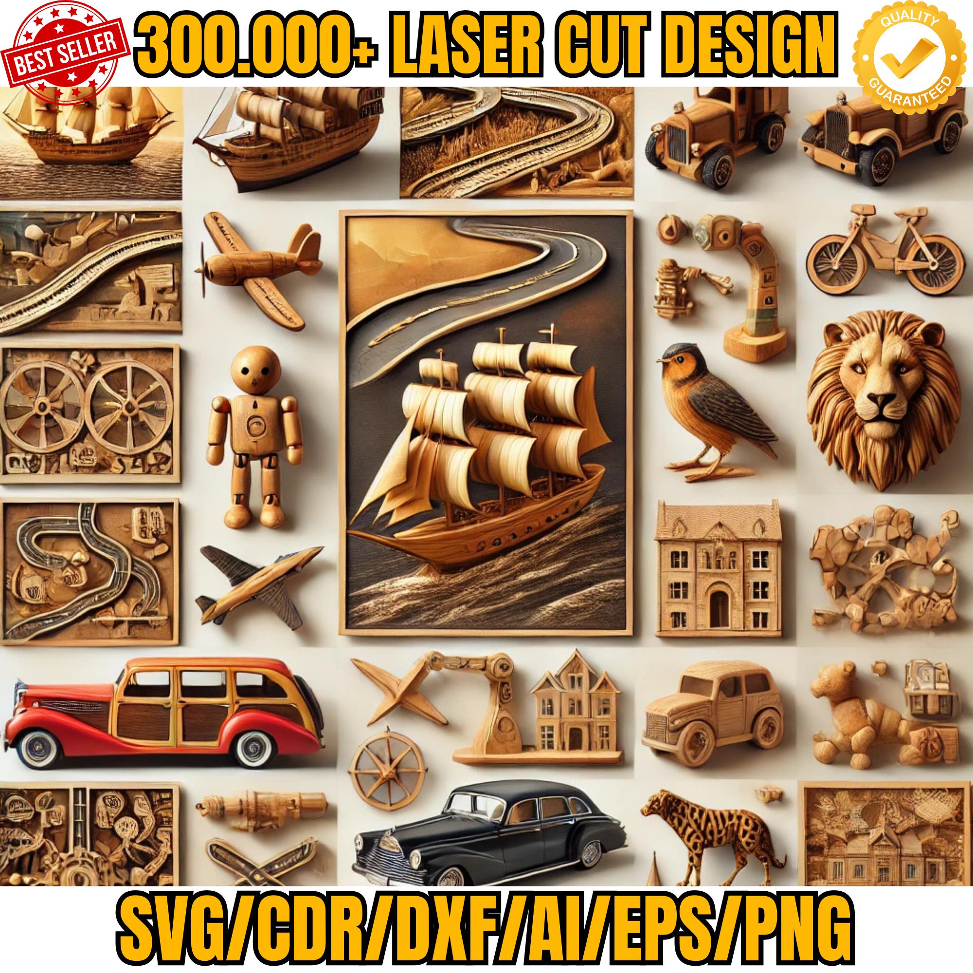 Laser Cut Files Mega Bundle, 300k Files 3D 2D, Laser Cut Designs, CNC ...