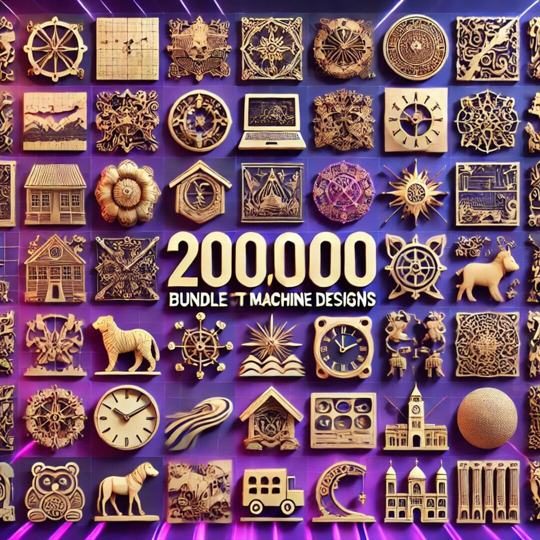 CNC Files Laser Cut Bundle, Perfect for Plasma Cutting, 200k+ Vectors, 2D/3D Engraving SVG, Dxf ...