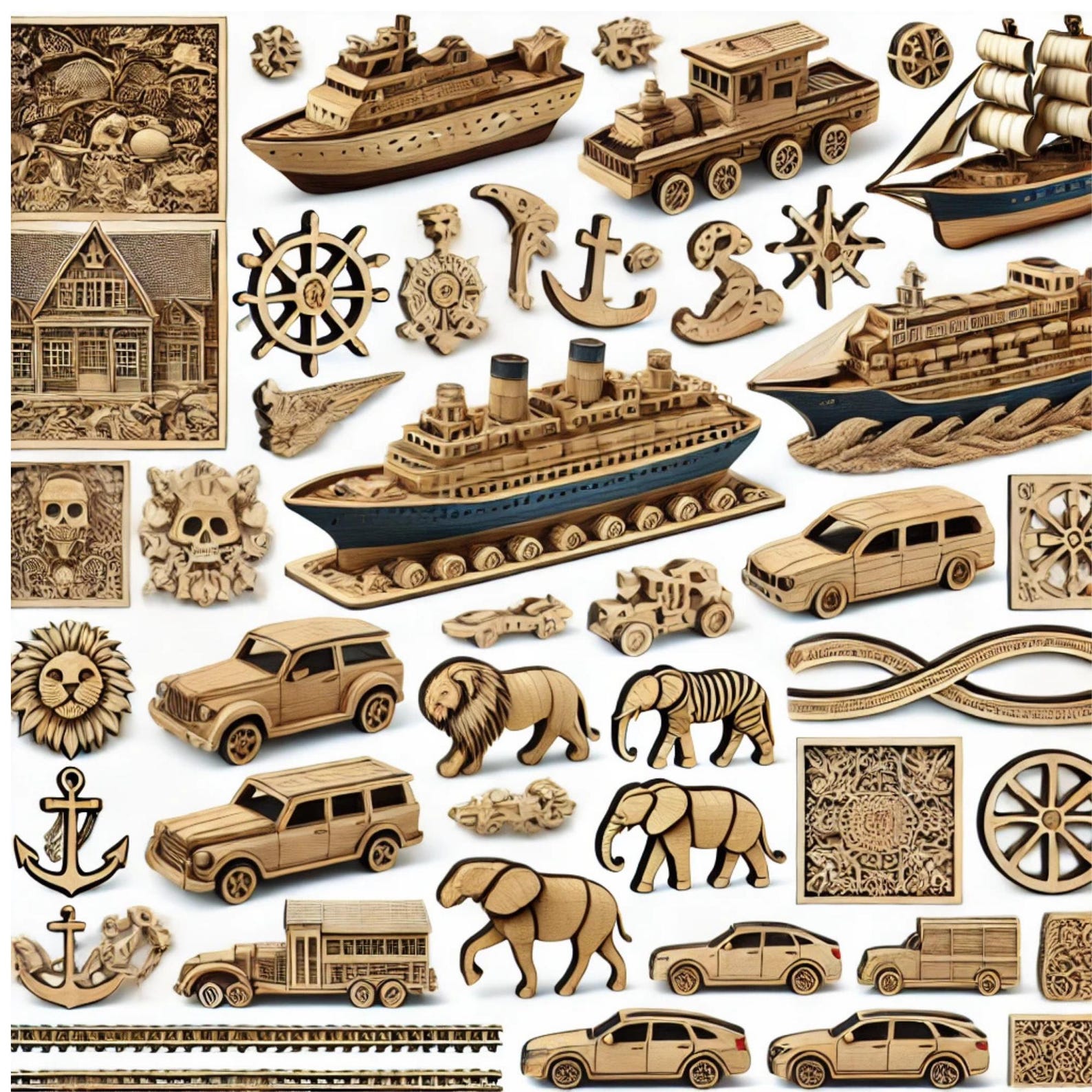 Laser Cut Mega Pack: +100.000 Vektor Dxf l SVG l Cdr Dateien für 2D und ...