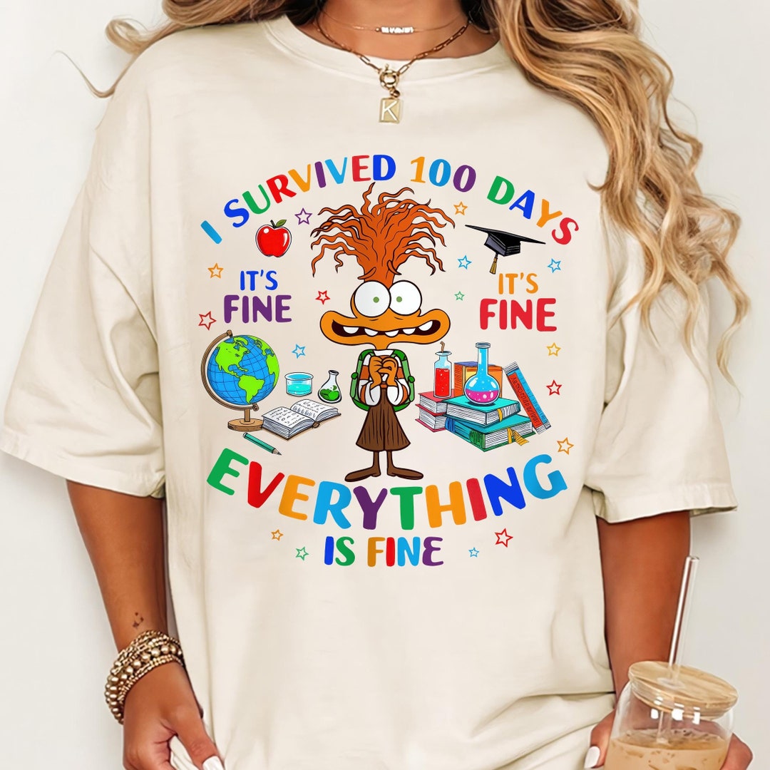 I Survived 100 Days of School Png, Cartoon School Png, 100 Days of ...