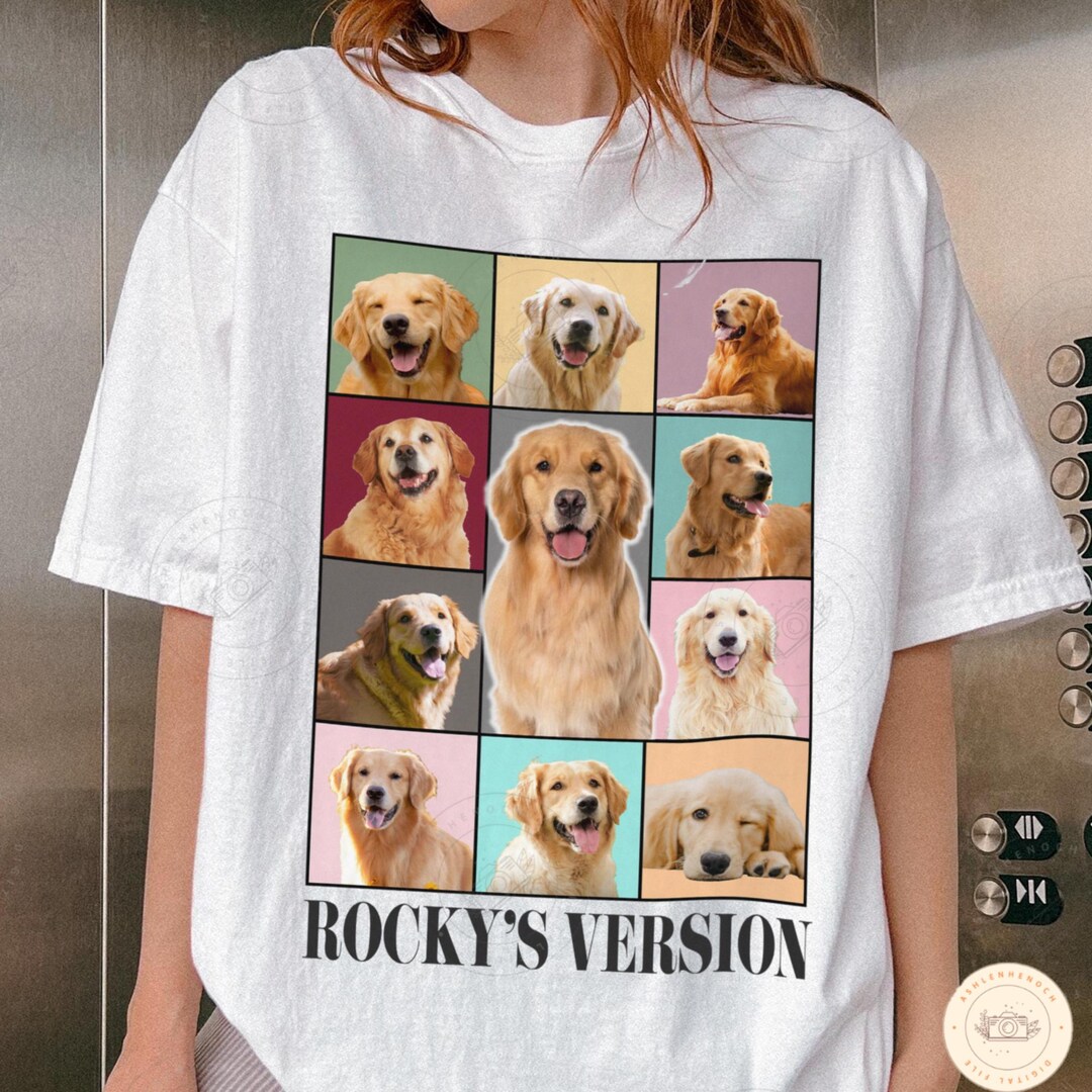Custom Eras Tour Dog Shirt PNG – Funny Pet Collage Printable, Digital ...