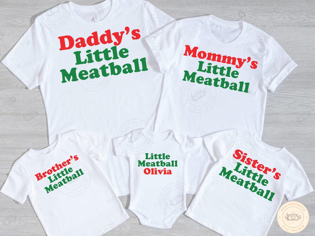 Mommy’s Little Meatball Family PNG, Funny Retro Text Design, Cute Quote ...