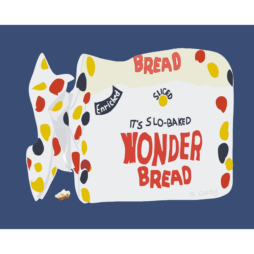 Wonder Bead Retro Art Print, Horizontal Format, Art Food Print, Mid ...