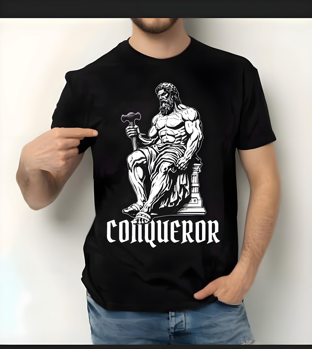 Conqueror Graphic Tee Inspirational Men's T-shirt, Empowering Gift ...