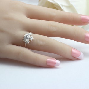 Maple Leaf Ring - Sterling Silver 925 Maple Leaf Ring ,small Ring ...