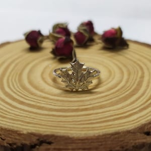Maple Leaf Ring - Sterling Silver 925 Maple Leaf Ring ,small Ring ...