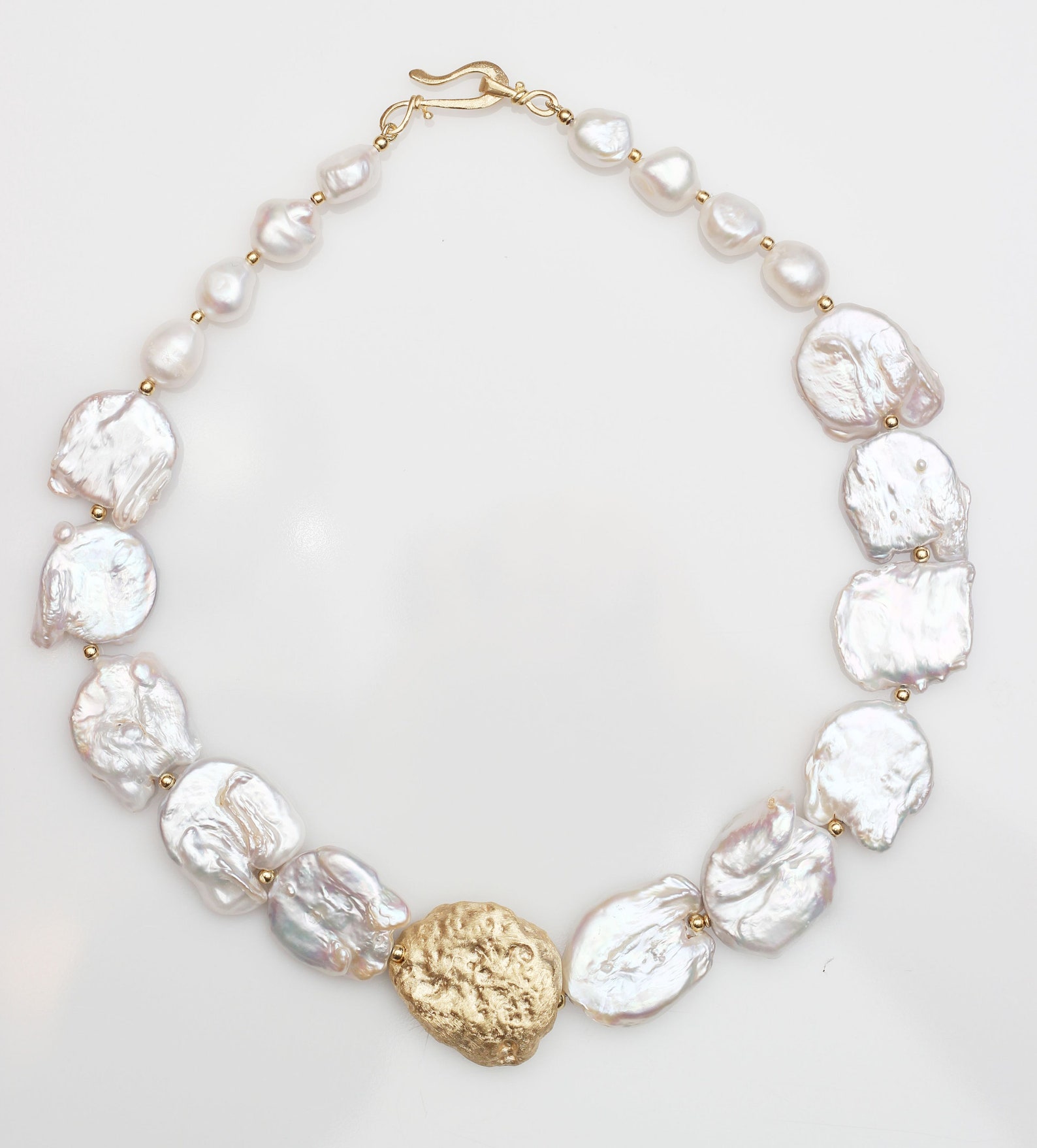 Wild Pearl Necklace. Huge Pearl Necklace. Freshwater Pearl - Etsy UK