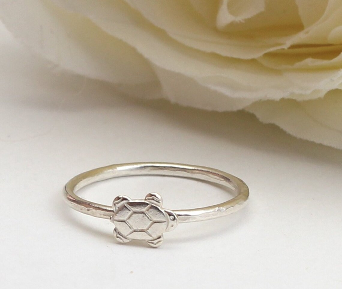 Sterling Silver 925 Turtle Ring small Ringunique Design | Etsy