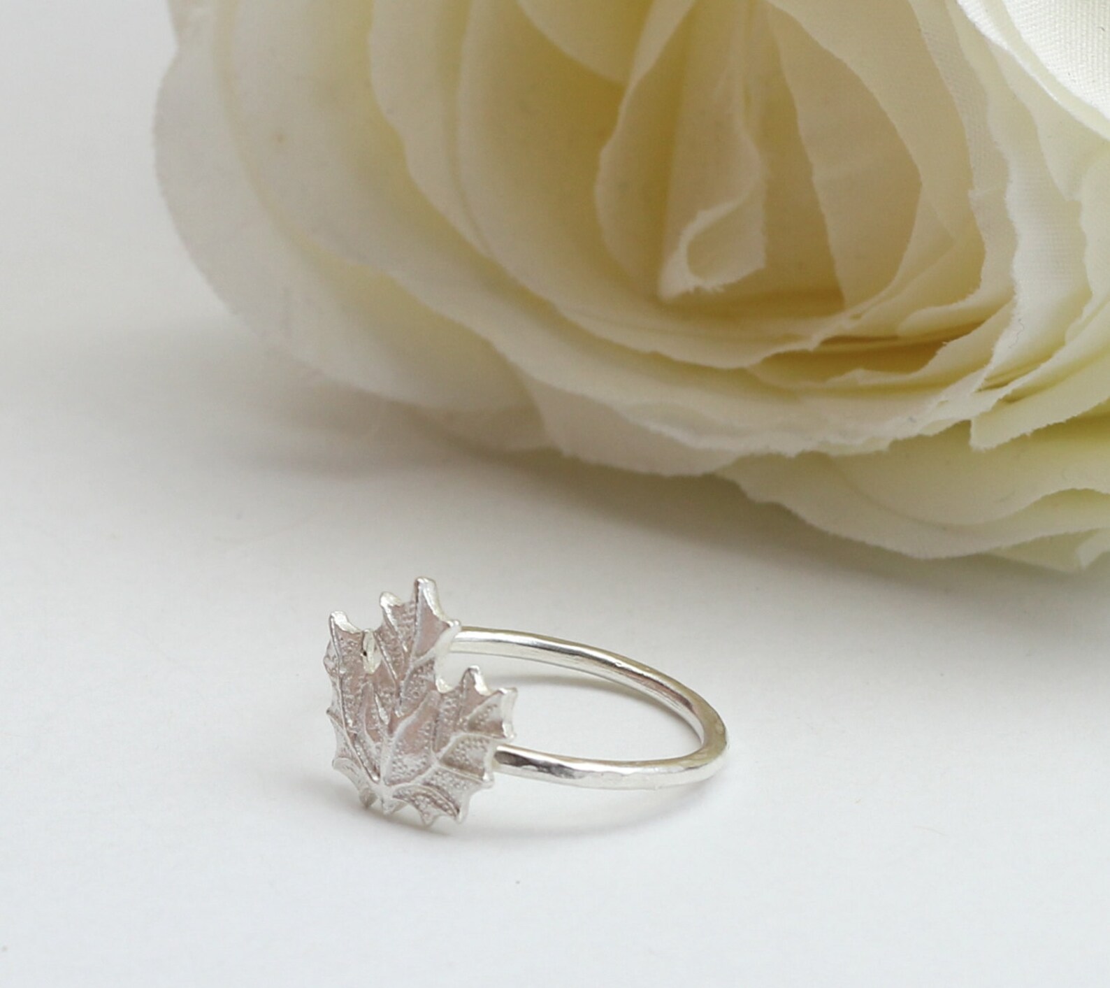 Maple Leaf Ring Sterling Silver 925 Maple Leaf Ring small | Etsy