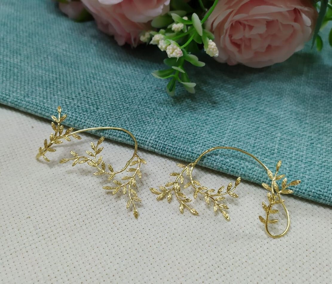 Leaves Ear Cuff Ear Jewelry Ear Climber Ear Wrap Ear | Etsy