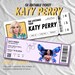 KATY PERRY the Lifetimes Tour Concert Editable Personalized Tickets | World Tour 2024 - 2025 ...