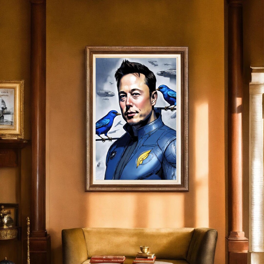 Bundle of Elon Musk Cartoon Printables Unique Art for Home & Office ...