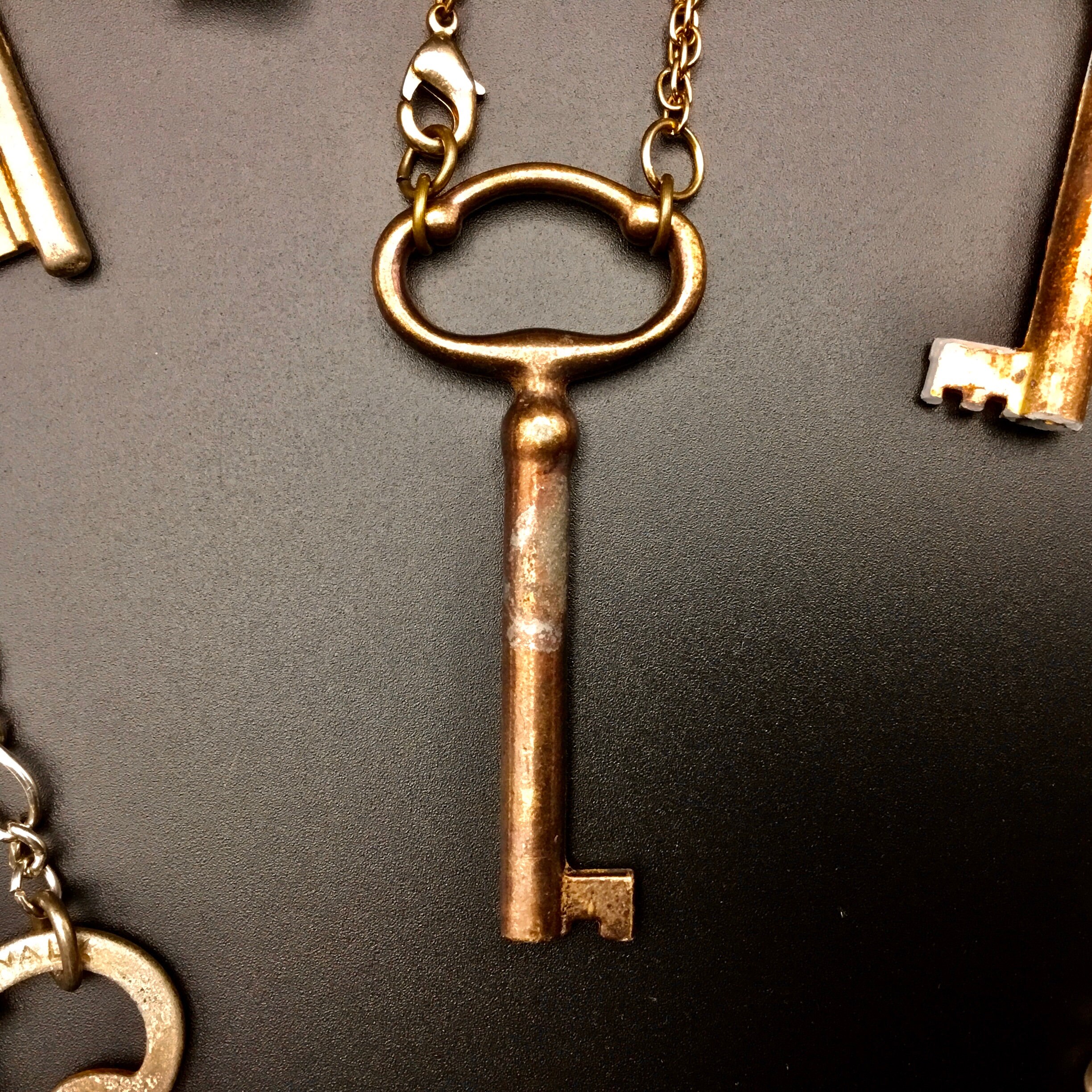Genuine Antique Skeleton Key on Vintage Chain Necklace - Etsy