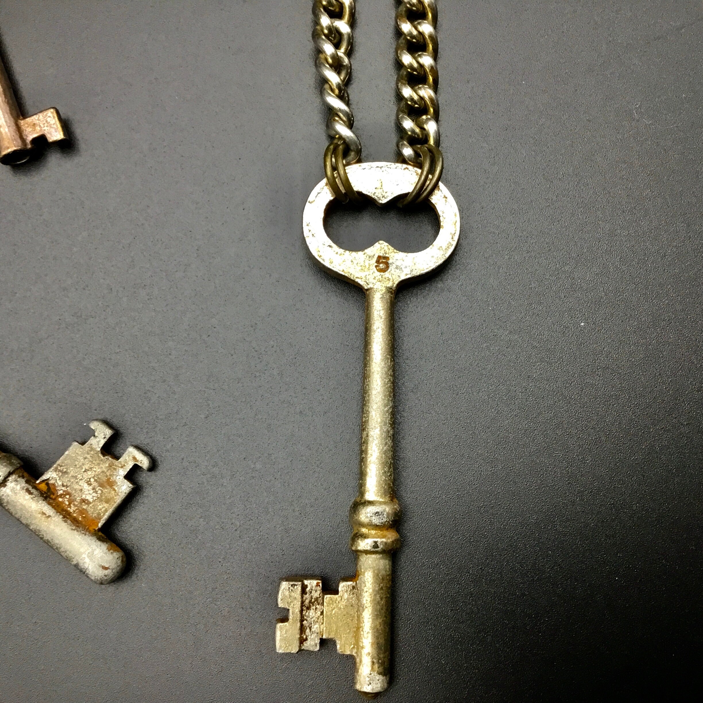 Genuine Antique Skeleton Key on Vintage Chain Necklace - Etsy