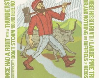 Paul Bunyan Clipart, Woodland Clipart, Lumberjack Clip Art, Farm to ...