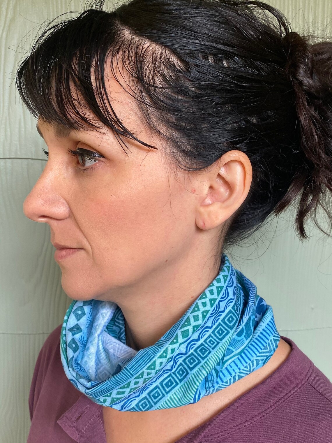 Woodcut Pattern Neck Gaiter - Etsy