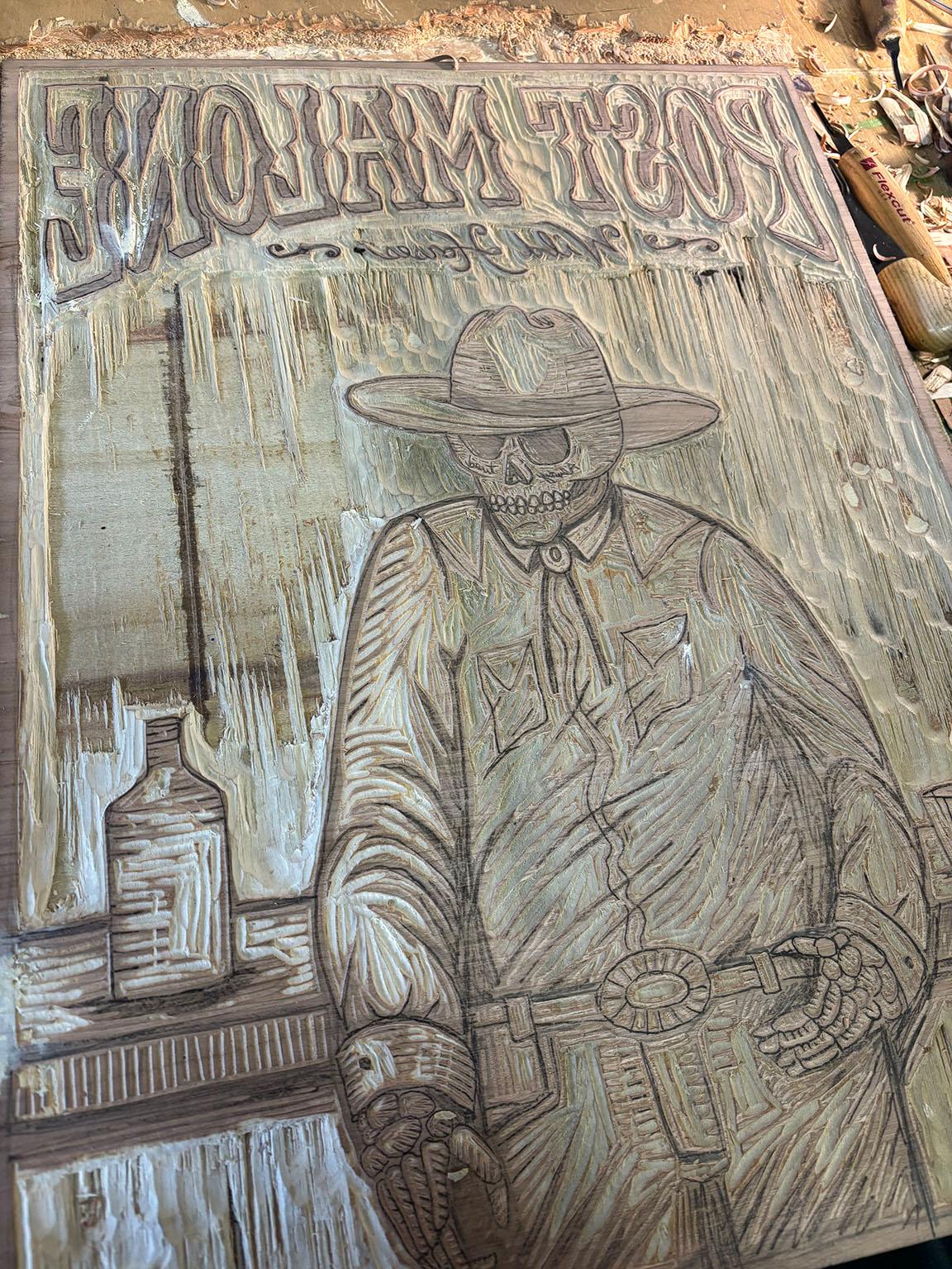 Post Malone Woodcut Poster - Etsy