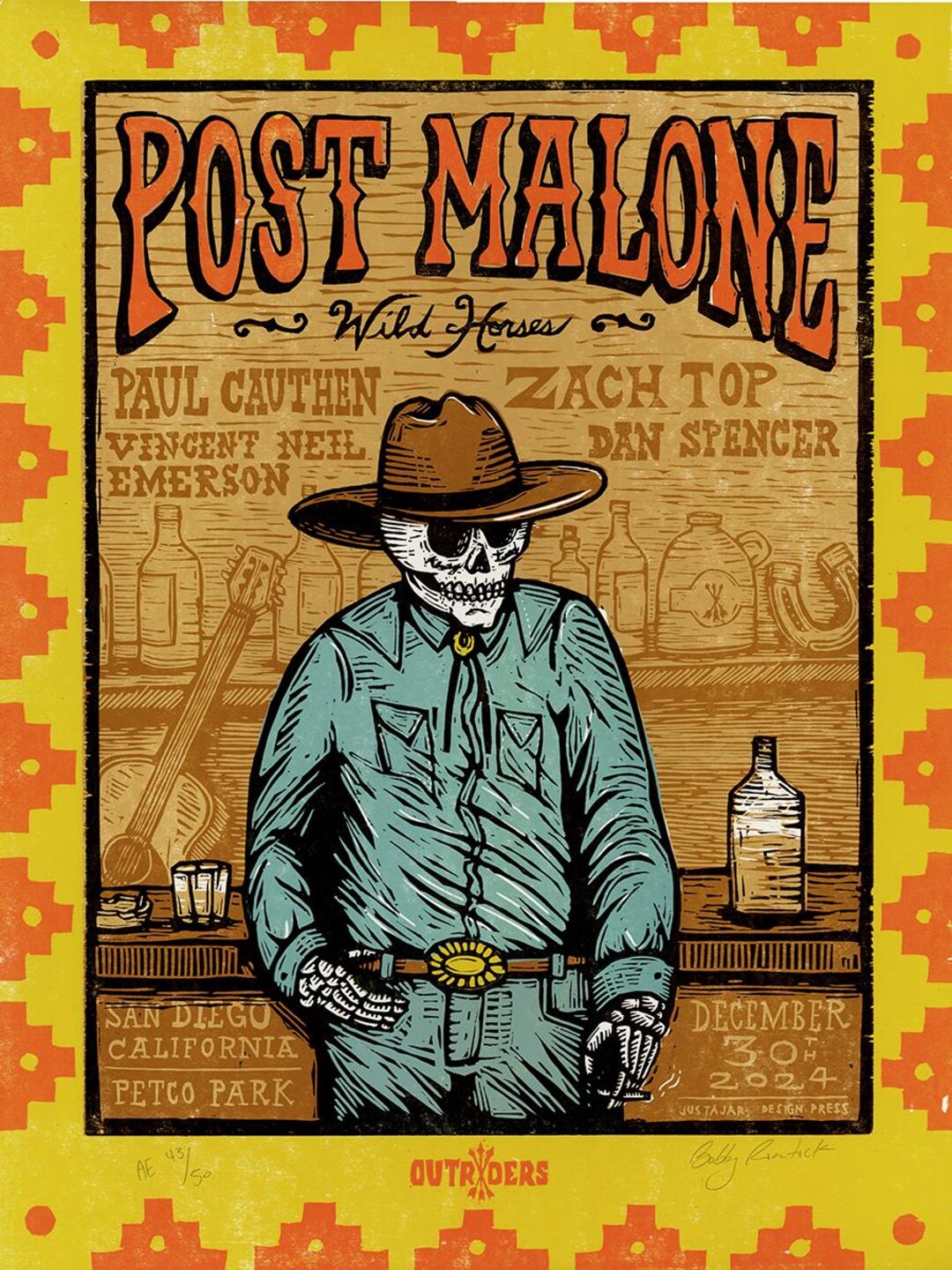 Post Malone Woodcut Poster - Etsy