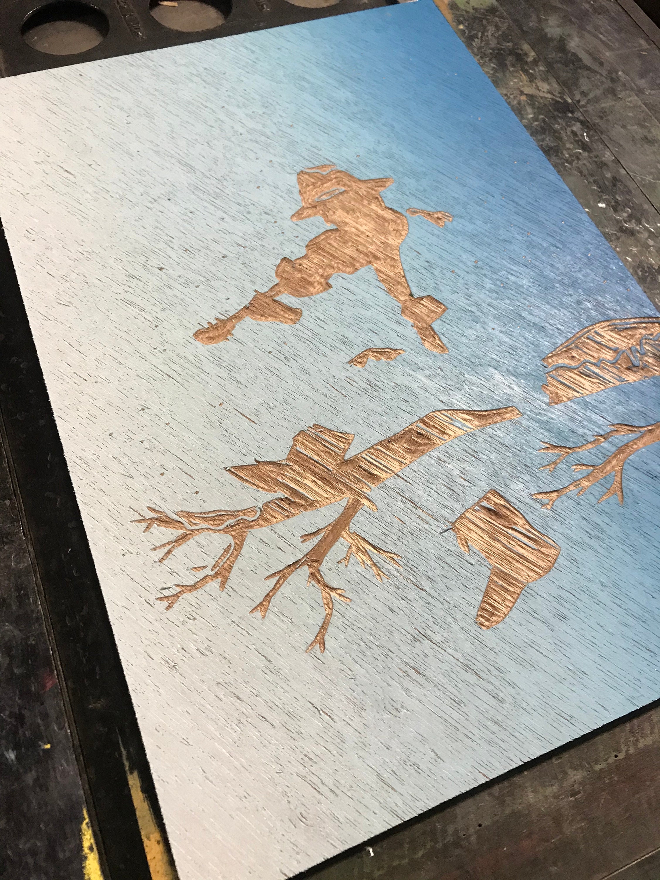 Bagley the Fiddler Woodcut — JustAJar Design Press