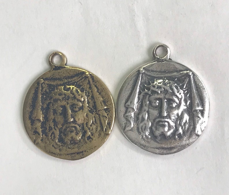 Holy Face of Jesus Medal Vintage Reproduction Sterling or - Etsy