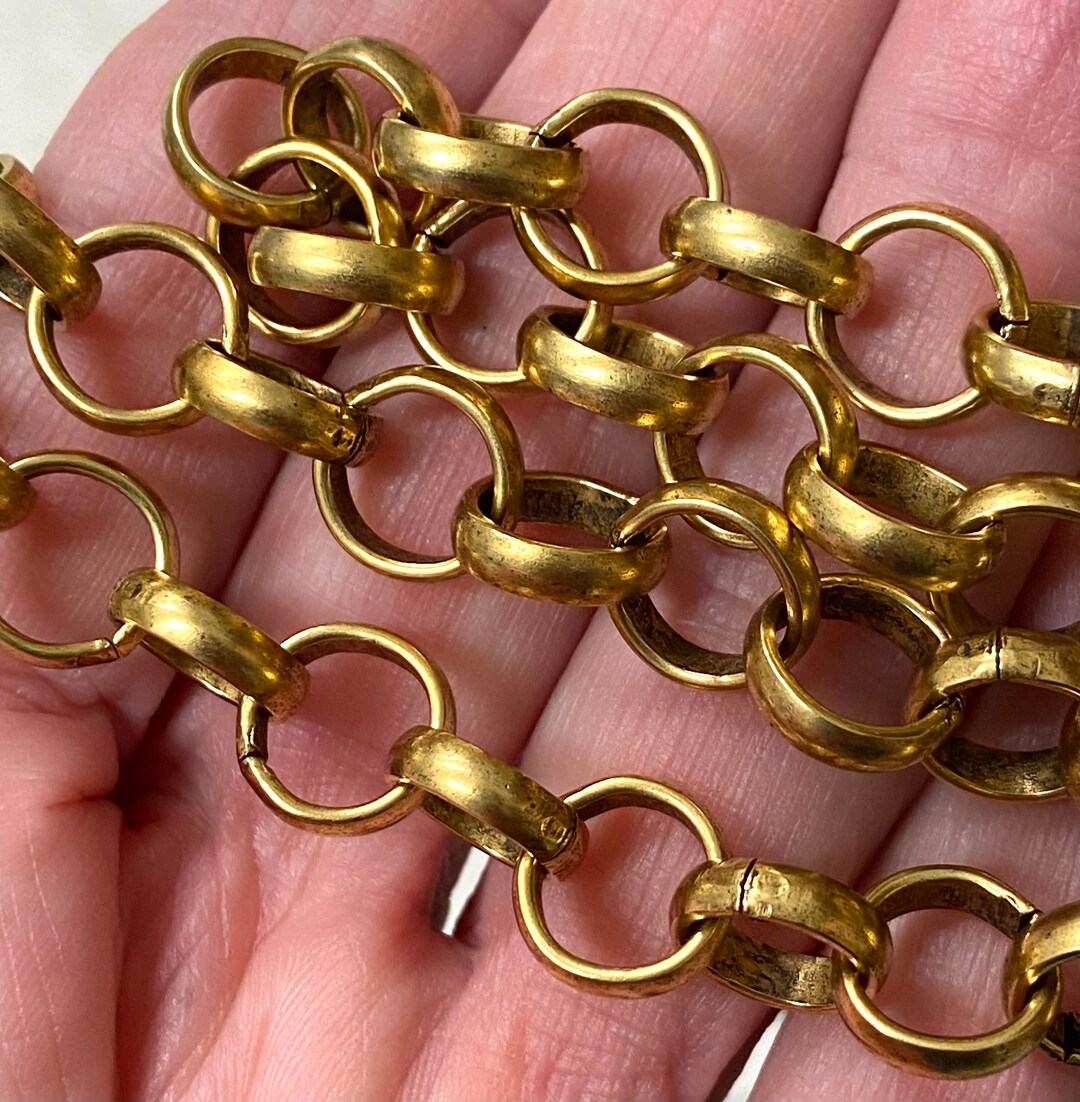 Rolo IRON Chain Open Links Beading Component Necklace Sold by the Foot ...