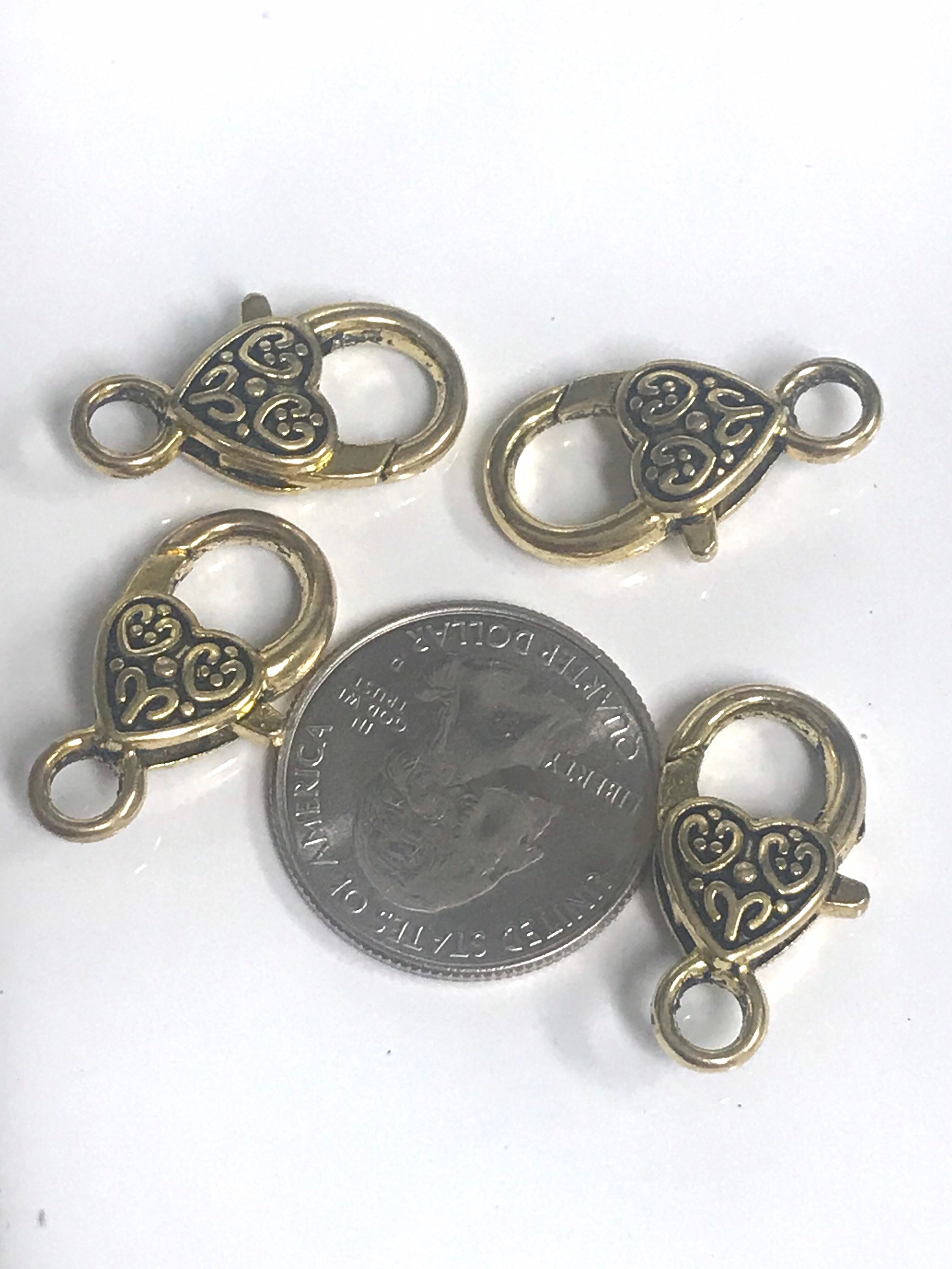 Large Heart Lobster clasp clasps color clasp Jewelry Bohemian | Etsy