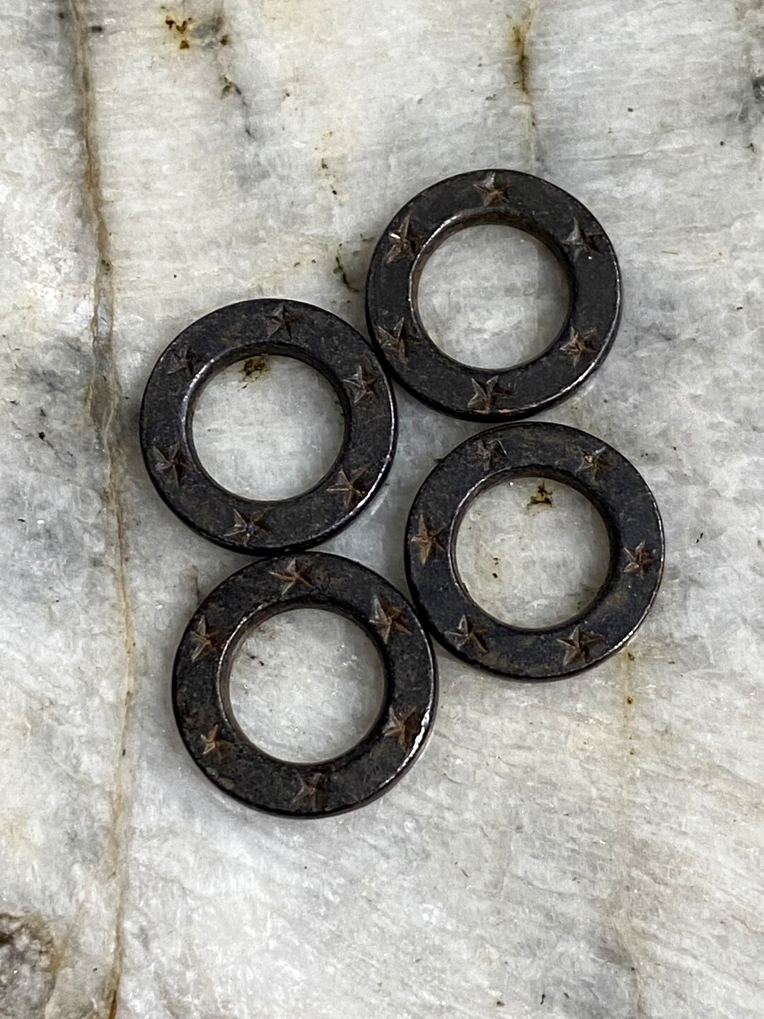 Star Ring Pewter Connector Link Circle Art Supplies Jewelry Leather ...