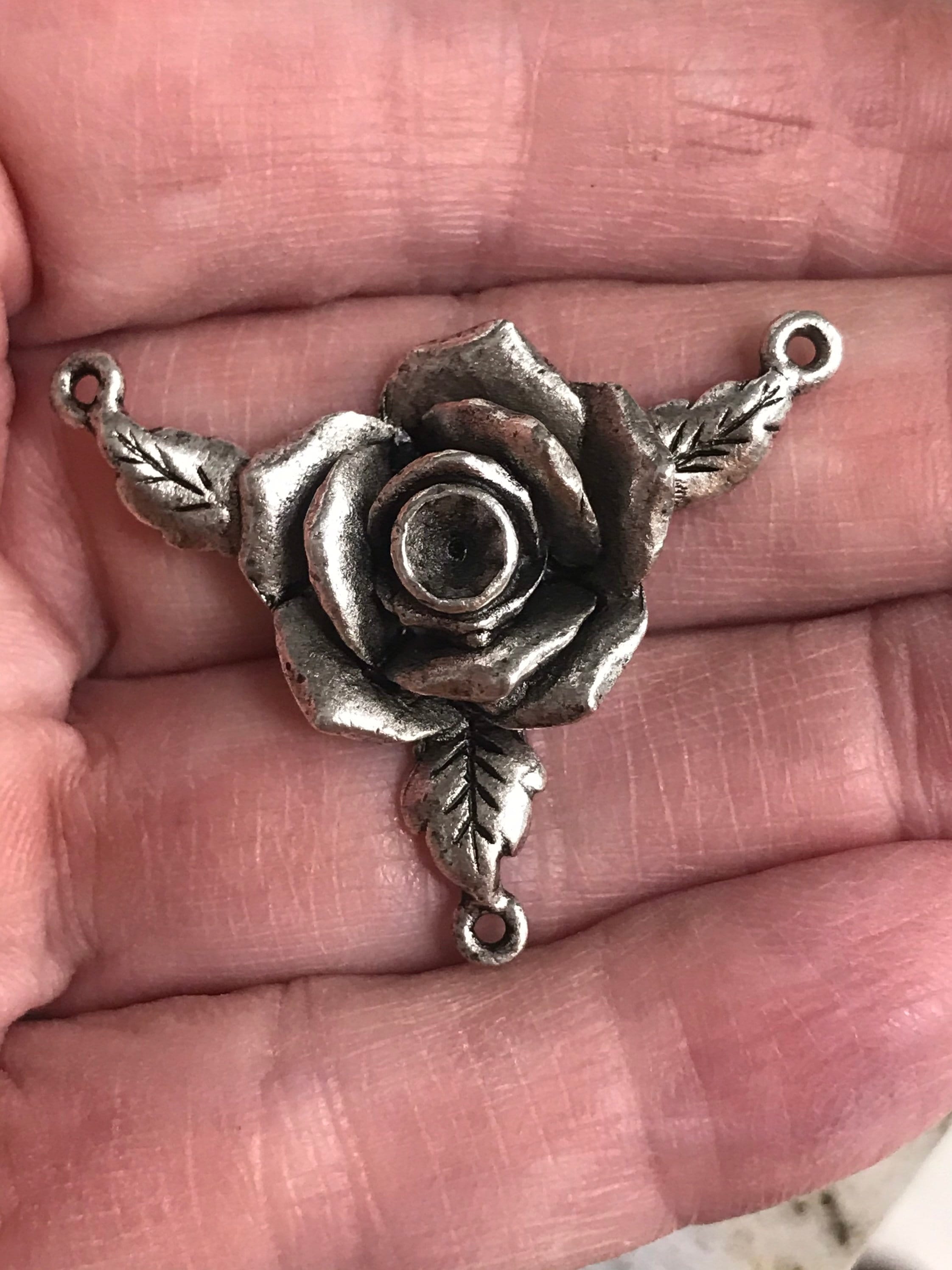 Rosary Centerpiece 3 Way Connector Rose Flower Art Supplies - Etsy