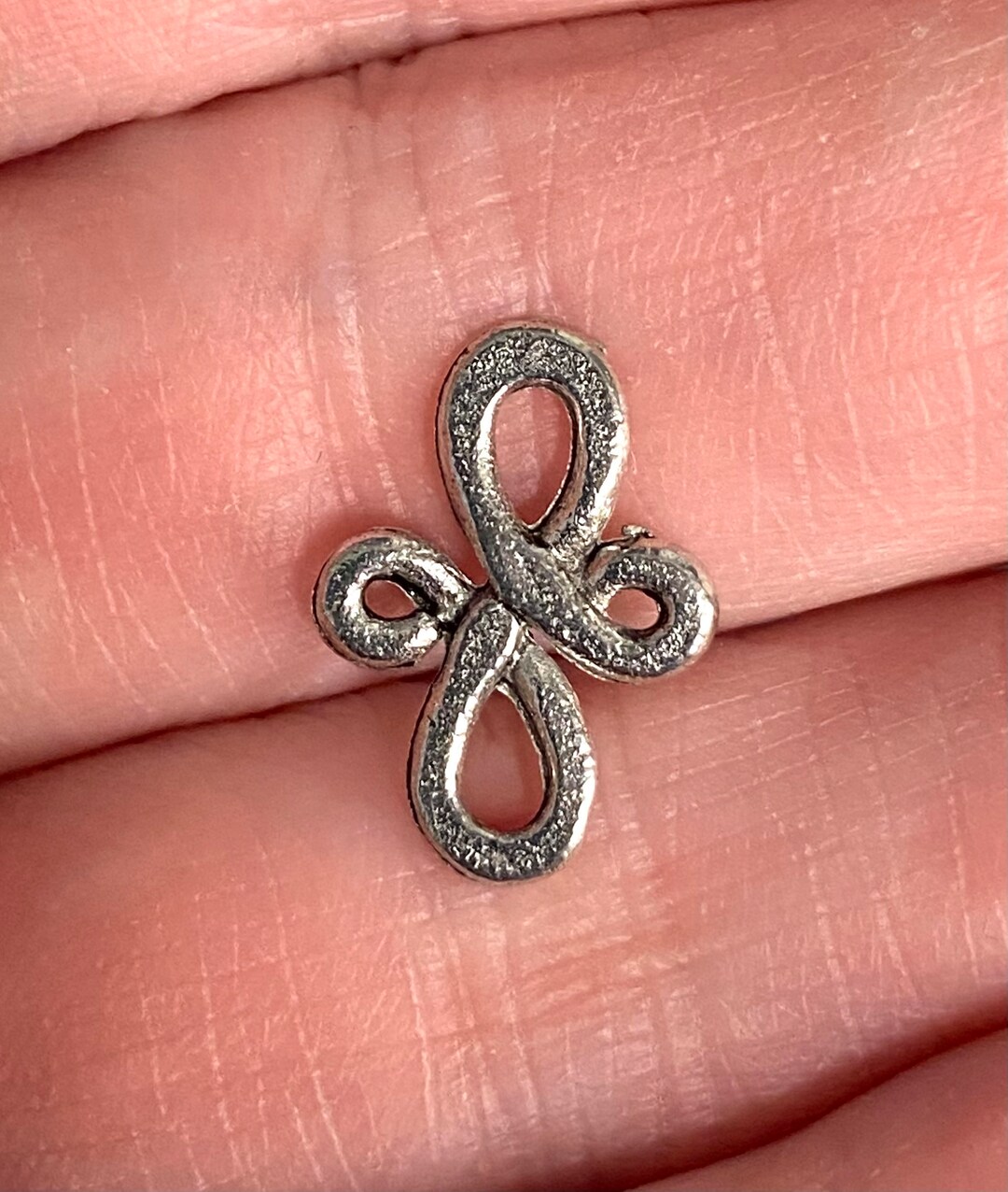 Pewter Connector Loop Shape Jewelry Components Link Antique Silver 2 ...