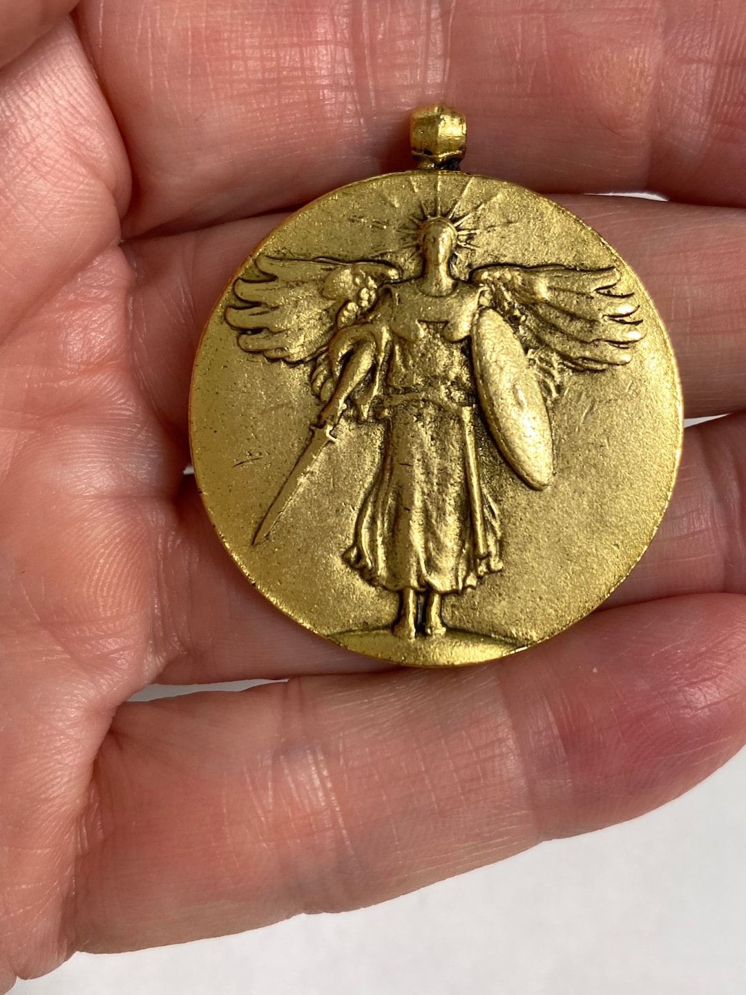 Victory Medal Angel Warrior Coin Token Replica WW1 Jewelry Components ...