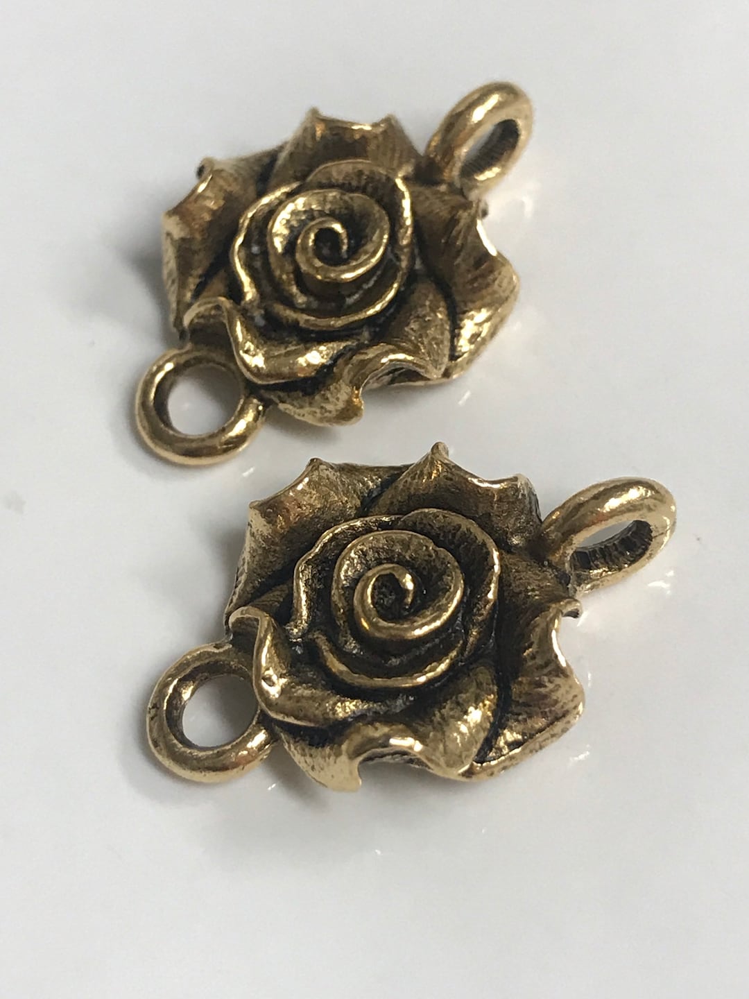 Rose Connector Link Rose Flower Art Supplies Jewelry Components Link ...