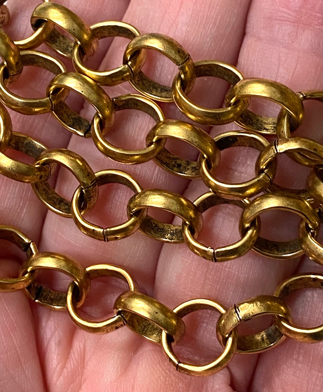 Rolo IRON Chain Open Links Beading Component Necklace Sold by the Foot ...