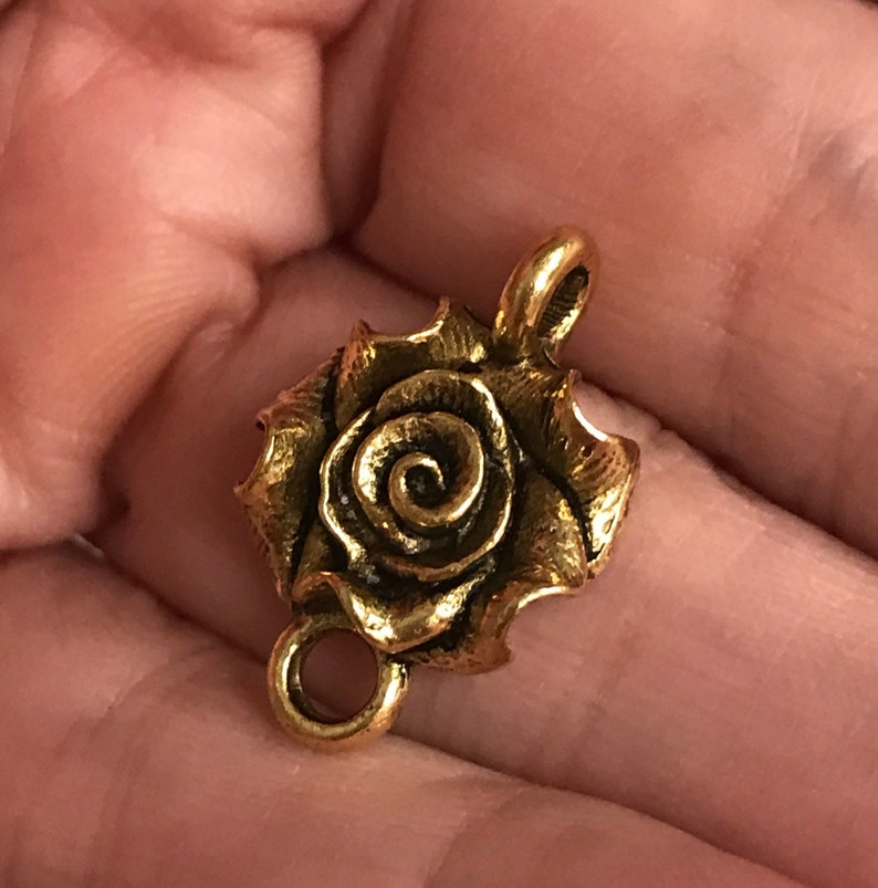 Rose Connector Link Rose Flower Art Supplies Jewelry | Etsy